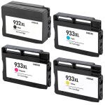 HP 932XL 933XL (Compatible) High Yield Ink Cartridges - 4 pack combo