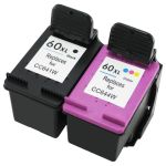 HP 60XL (Compatible) Black & Tri-Color Ink Cartridges - 2 pack combo