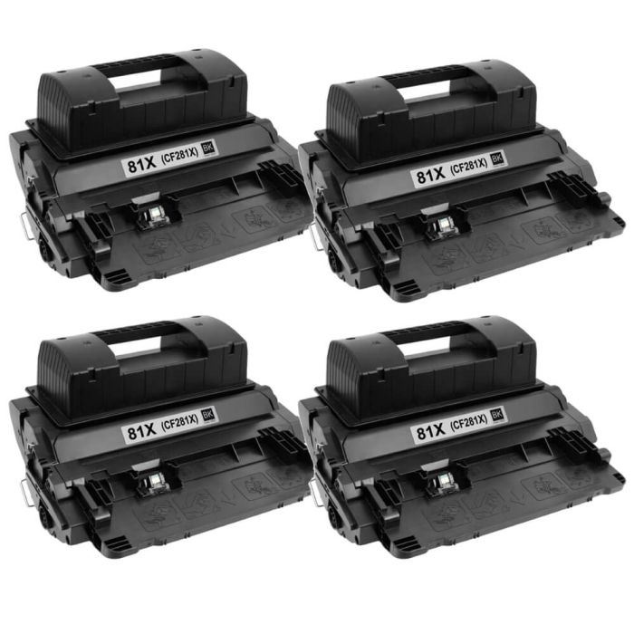 HP CF281X Black Toner Cartridges - HP 81X 4-Pack @ $151.96