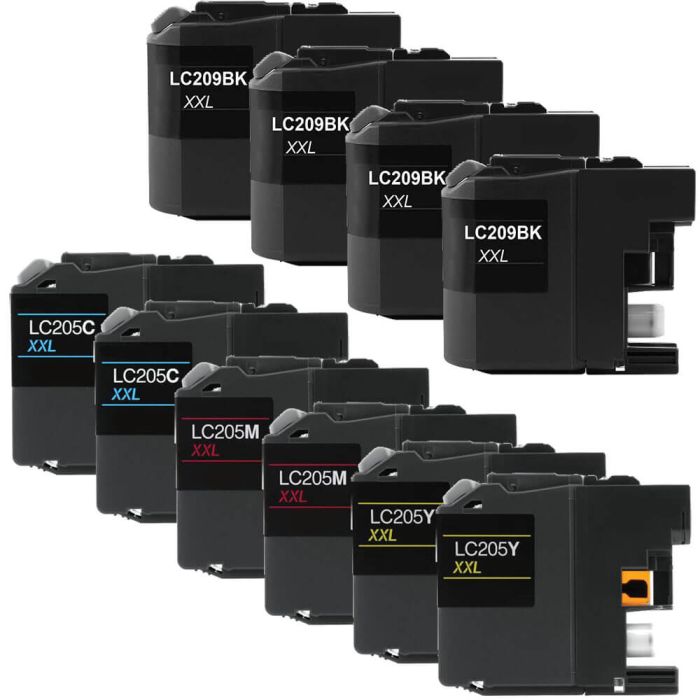 Brother LC205 Ink Cartridges & LC209 XXL 10-Pack @ $55.90