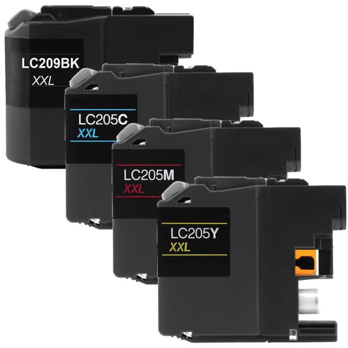 Brother LC209 Ink & LC-205 Ink Cartridges XXL 4-Pack @ $23.96