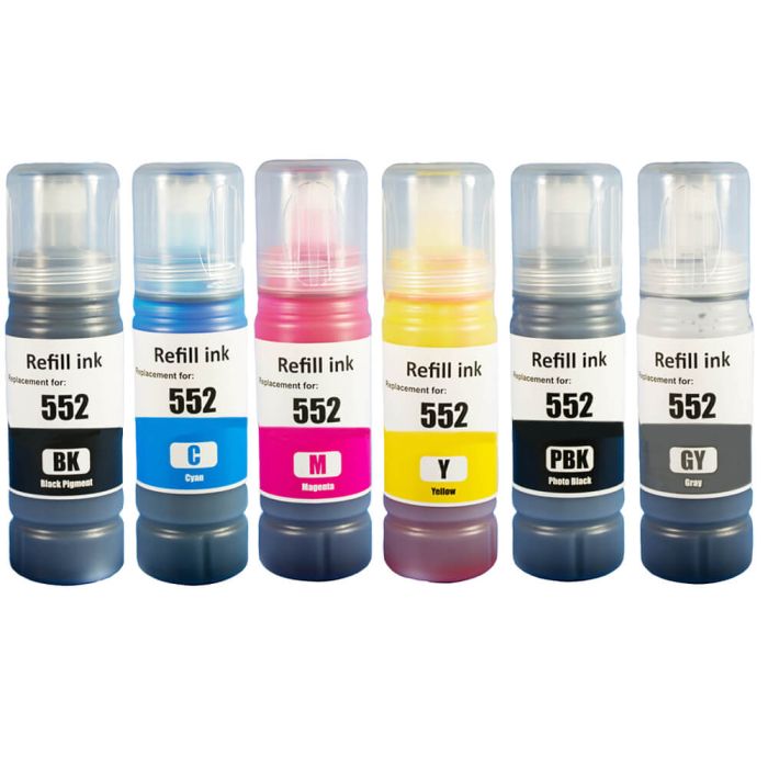 Epson 552 Ink 6-Pack Bottles - Epson T552 Ink Bottles from $47.94