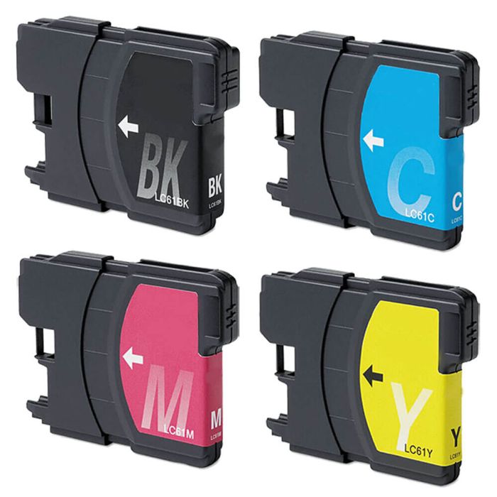 BROTHER LC61 (Compatible) Inkjet Printer Cartridges: LC61BK, LC61C ...