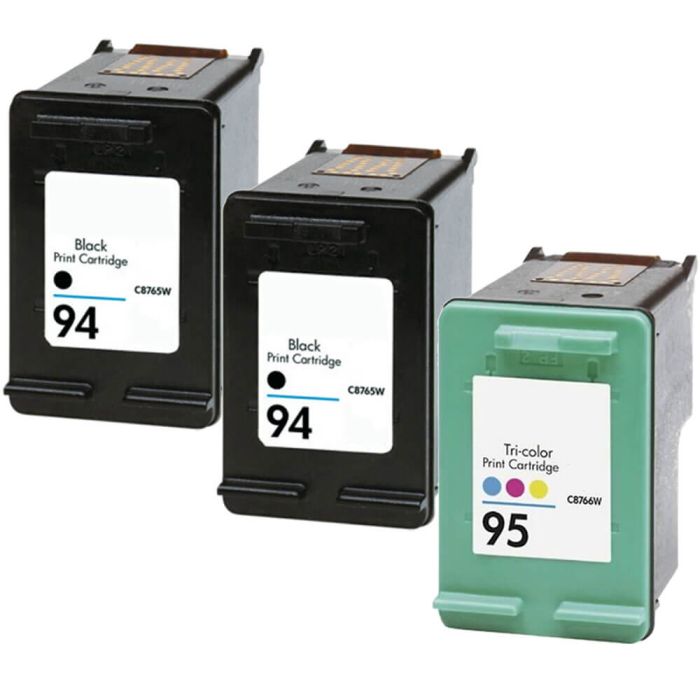 HP 94 HP 95 (Compatible) C8765WN & C8766WN Ink Cartridges - 3 pack combo