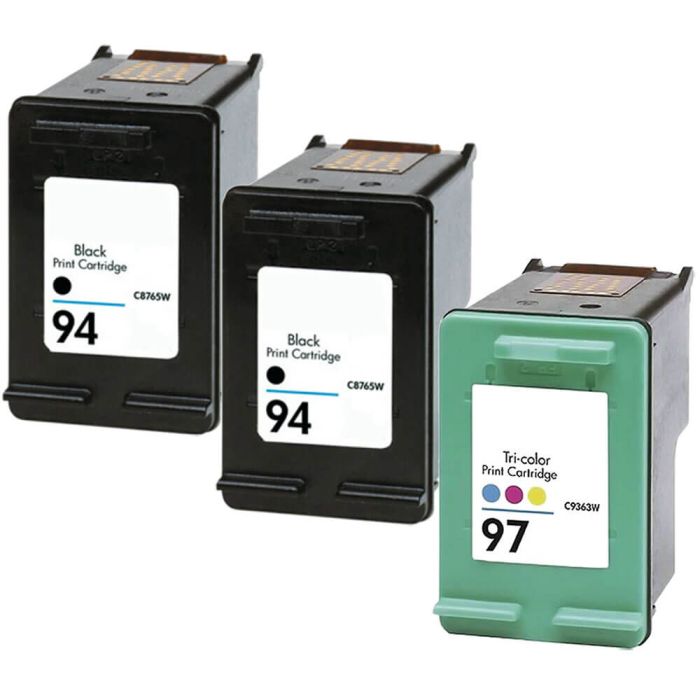Hewlett Packard HP 94 (C8765WN) Black & HP 97 (C9363WN) Color Ink cartridge