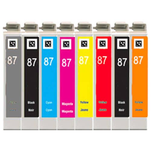 Epson 87 Ink Cartridges Combo 8 - Epson T087 Ink @ $30.32