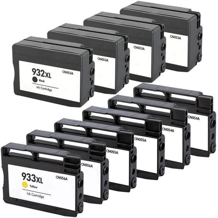 HP 932XL 933XL Ink - HP 932 and 933 Ink XL 10-Pack @ $55.30